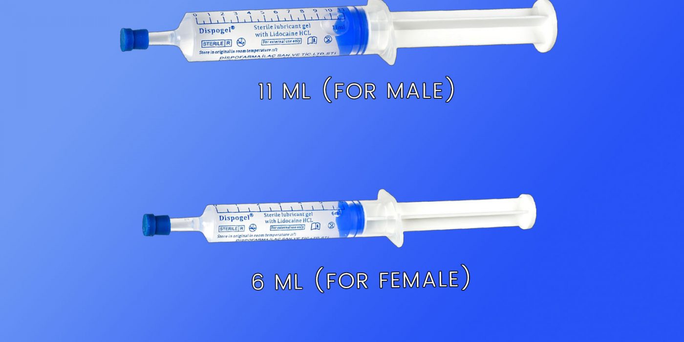 Dispogel Urethral Lubricating Gel with 2% Lidocaine HCL 11 ml and 6 ml ...
